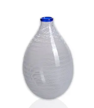 MARLETH Merletto Bianco Hand-blown Glass Vase - White