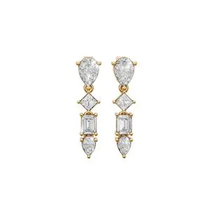 AYA FINE JEWELRY Mixed Cut Lab Diamond Drop Earrings - Yellow