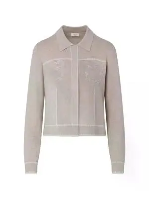 Liu Jo Knit Jacket With Beads - Neutrals