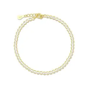 ESTERAH Round Tennis Bracelet - Gold