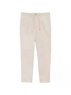 Herno Drawstring Pleated Trousers - Neutrals
