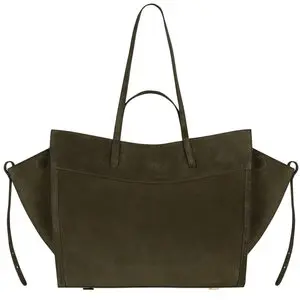 SAONARA BRAND Shopping Bag Olive Suede - Green