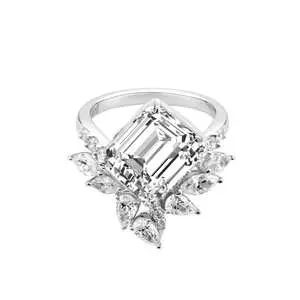 Arte Madrid Casa Real Eterna Statement Ring Pear-cut - White