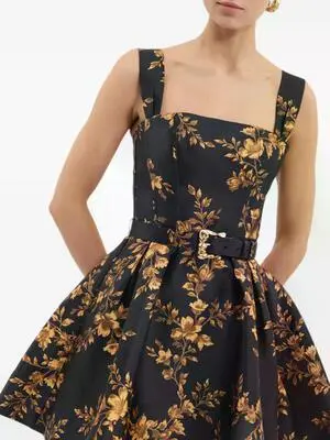 Rebecca Vallance Gilded Floral Mini Dress