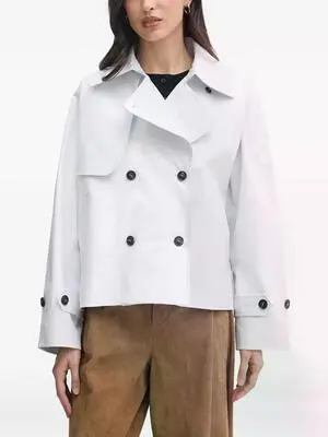 SAVE THE DUCK Double-breasted Cropped Jacket - White