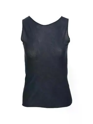 Isaia Sleeveless Knit Tank Top - Blue