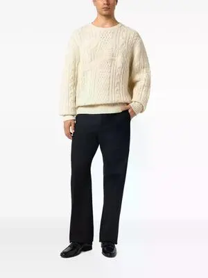 Philipp Plein Star Cable-knit Sweater - Neutrals