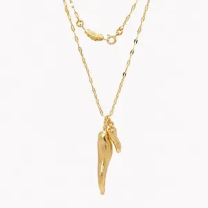 POUPETTENYC Chilli Necklace Double - Gold