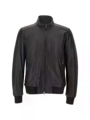 BARBA NAPOLI Dakota Leather Jacket - Black