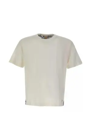 BOB Embroidered-logo Floral-trim T-shirt - White