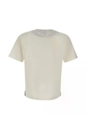 BOB Embroidered-logo Floral-trim T-shirt