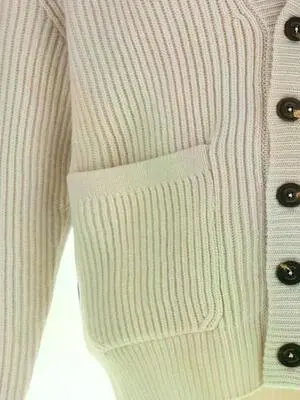 Eleventy Ribbed-knit Shawl-collar Cardigan