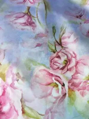 Theia Cleo Floral Print Strapless Maxi Dress