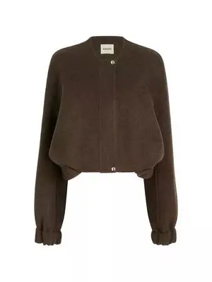 Khaite Cordan Jacket In Army Melange - Brown