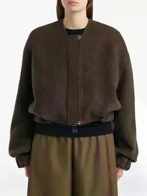 Khaite Elasticated Cuff Bomber Jacket - Brown