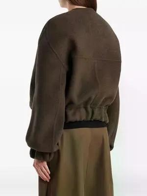 Khaite Elasticated Cuff Bomber Jacket - Brown