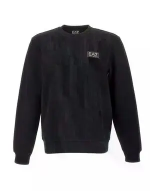 EA7 Logo-patch Ribbed Sweatshirt