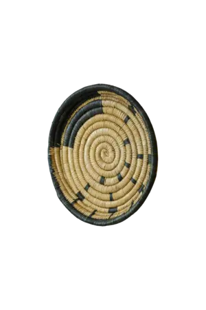 Botanical Boys Neutrals / Malawi Wall Basket Small Five - Black