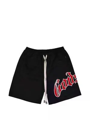 GODSPEED Logo-patch Drawstring Shorts - Black