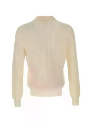 GRAN SASSO Ribbed-knit Virgin Wool Polo-collar Sweater