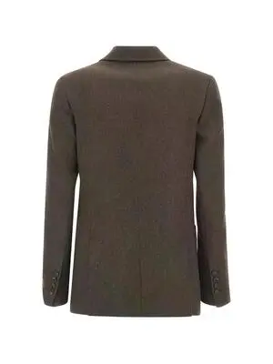 Eleventy Double-breasted Peak-lapel Jacket - Brown