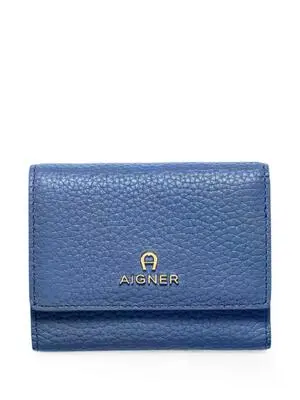 AIGNER Ivy Pebbled-leather Wallet - Blue