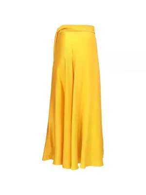 Isaia Wrap-style Flared Maxi Skirt