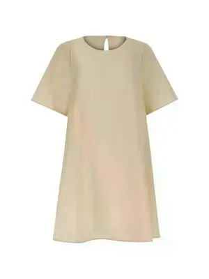 KAOS A-line Short-sleeve Mini Dress - Neutrals