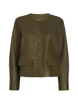 Proenza Schouler White Label Robin Jacket In Leather - Green