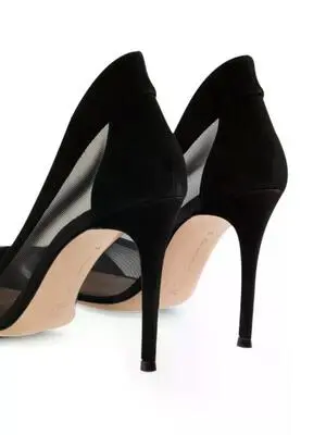 GIANVITO ROSSI Suede Mesh Pumps