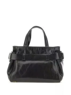 GIANNI CHIARINI Small Miranda Knotted Leather Tote Bag - Black