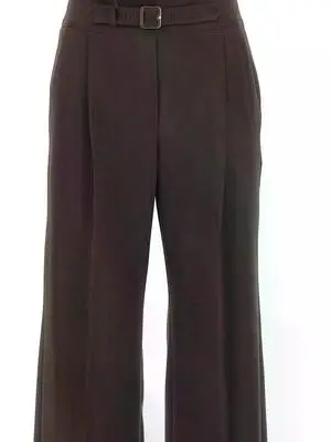 Marella Buckled Strap Wide-leg Trousers