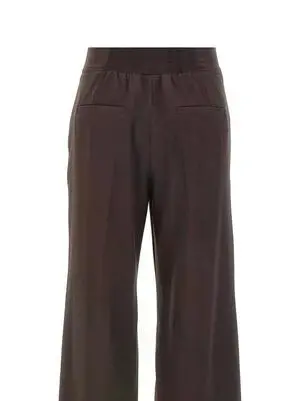 Marella Buckled Strap Wide-leg Trousers