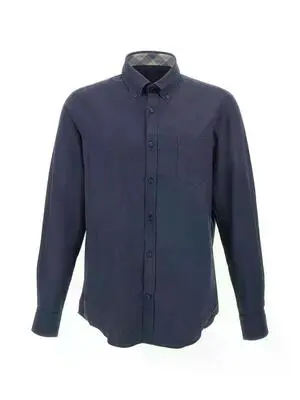 Paul & Shark Check-patterned Insert Chest-pocket Shirt - Blue
