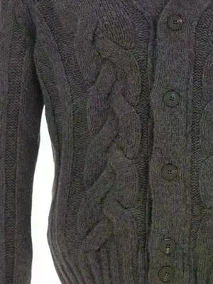 GRAN SASSO Cable-knit Shawl-collar Sweater