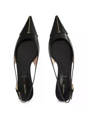 TOM FORD Shiny-leather Thea Slingkback Ballerinas
