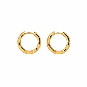 SEROTONIN COMPLICE Plated Hoop Earrings - Gold