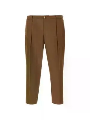 BRIGLIA 1949 Portobello Pleat-detail Trousers - Brown