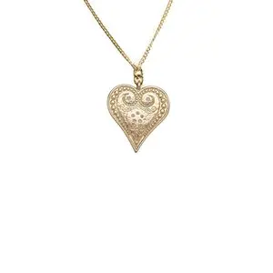 Rachel Nathan Paisley Heart Necklace - Gold