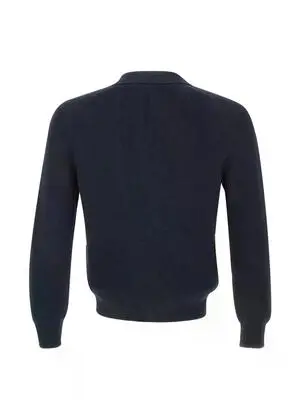GRAN SASSO Ribbed-knit Virgin-wool Polo Shirt
