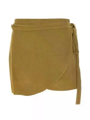 KAOS Mini Linen Wrap Skirt