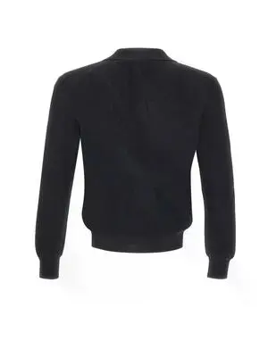 GRAN SASSO Ribbed-knit Virgin-wool Polo Shirt