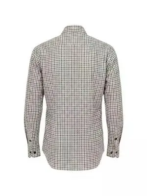 Isaia Check-pattern Long-sleeve Shirt