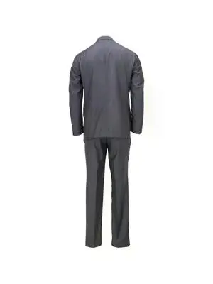 Isaia Pinstripe-pattern Tailored Suit - Grey
