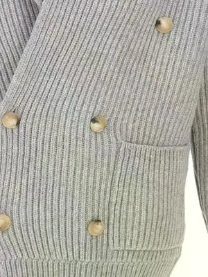 GRAN SASSO Double-breasted Ribbed-knit Cardigan