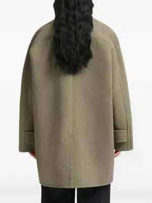 Marni Double-breasted Tweed Coat - Green