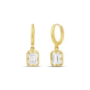 SHYMI Emerald Drop Huggies - Gold