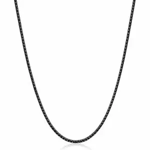 NIALAYA JEWELRY Mini Tennis Necklace - Black
