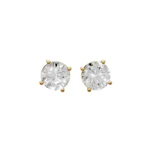 AYA FINE JEWELRY Brilliant Round Solitaire Lab Diamond Stud Earrings For Women|everyday Wear - Yellow