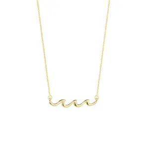 SPERO LONDON Sterling Silver Wave Necklace - Gold